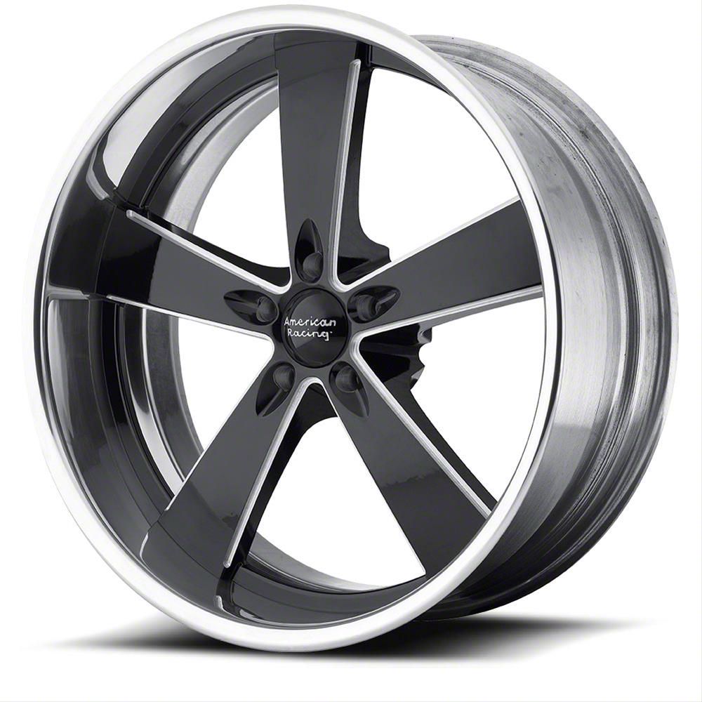 American Racing Charger Burnout Two-Piece Gloss Black Milled Wheel ...