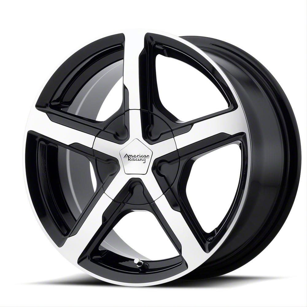 American Racing Charger Trigger Gloss Black Machined Wheel; 18x8; 15mm ...