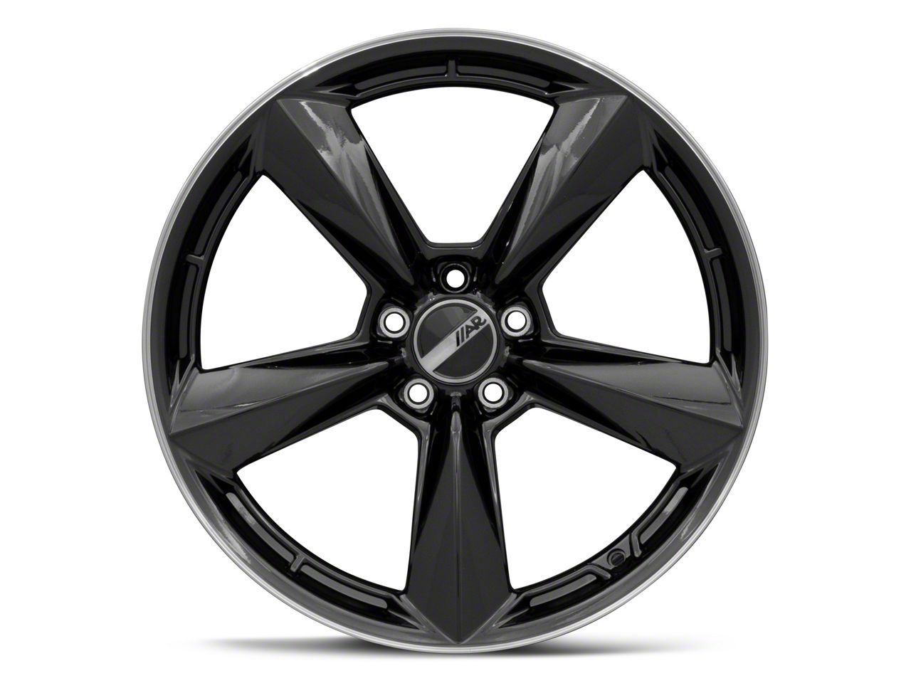 American Racing Mustang TTF Gloss Black with DDT Lip Wheel; 20x9.5 ...
