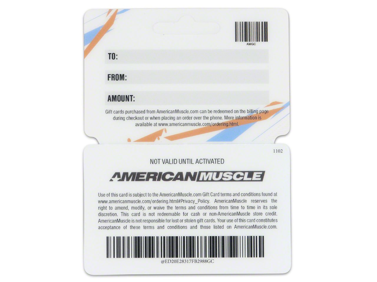 Universal AM AmericanMuscle Gift Card / Gift Certificate (E-Mailed ...