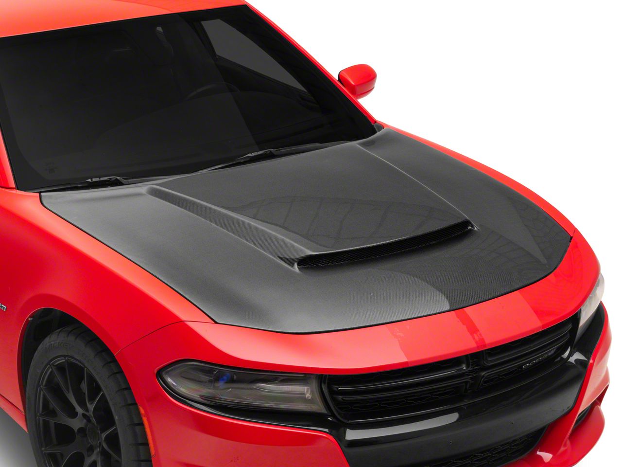 Anderson Composites Charger Type-DM Demon Style Hood; Carbon Fiber AC ...