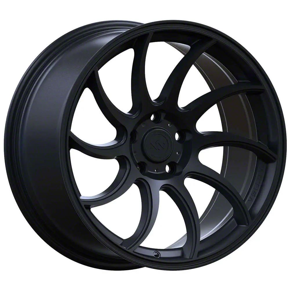 Anovia Wheels Mustang Night Raven Satin Black 4-Wheel Kit; 18x9.5 ...