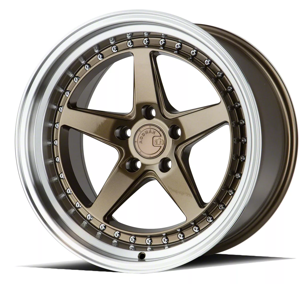 Aodhan Mustang DS05 Bronze with Machined Lip Wheel; Rear Only; 18x10.5 ...