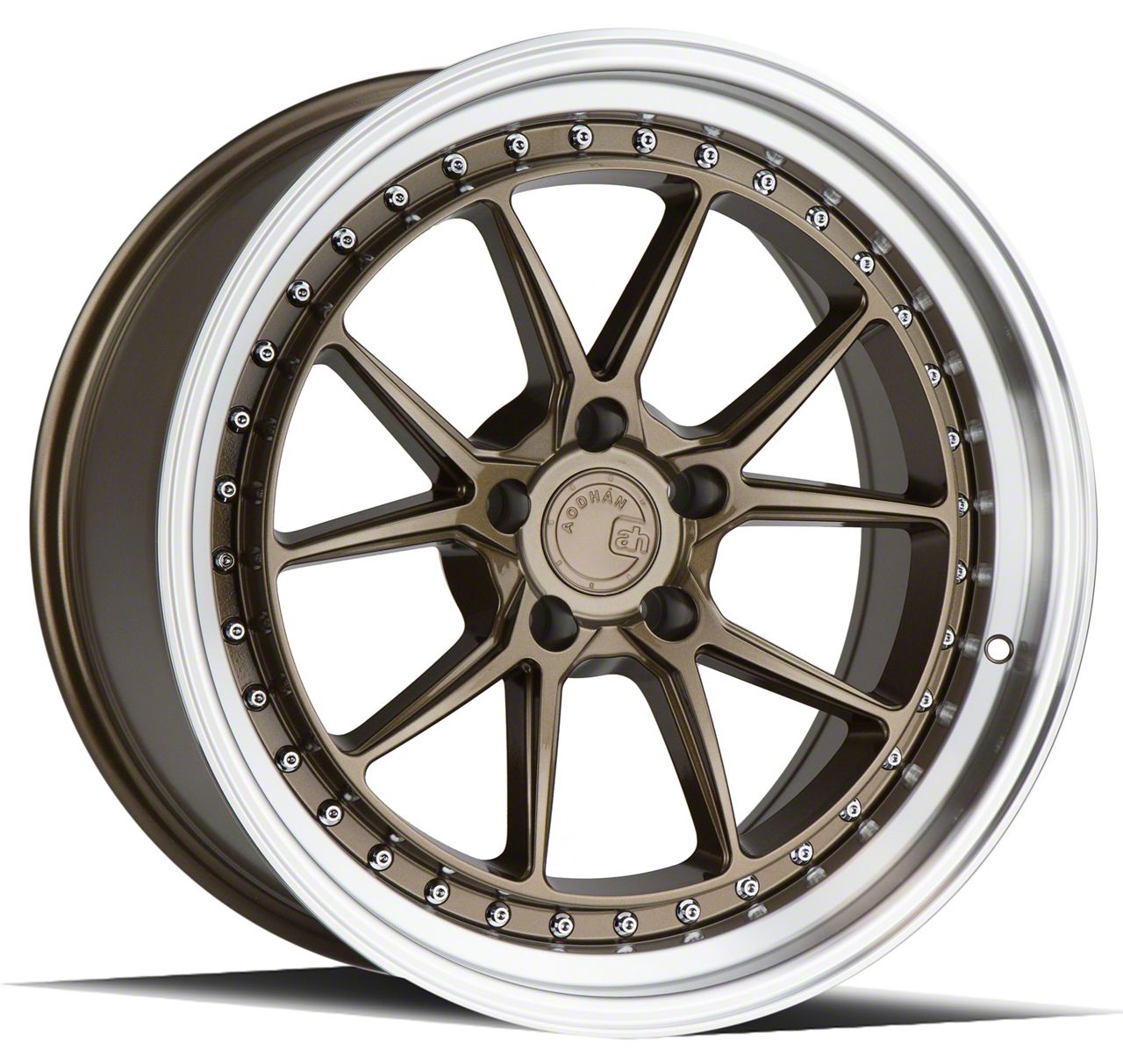 Aodhan Mustang DS08 Bronze with Machined Lip Wheel; Rear Only; 19x9.5 ...