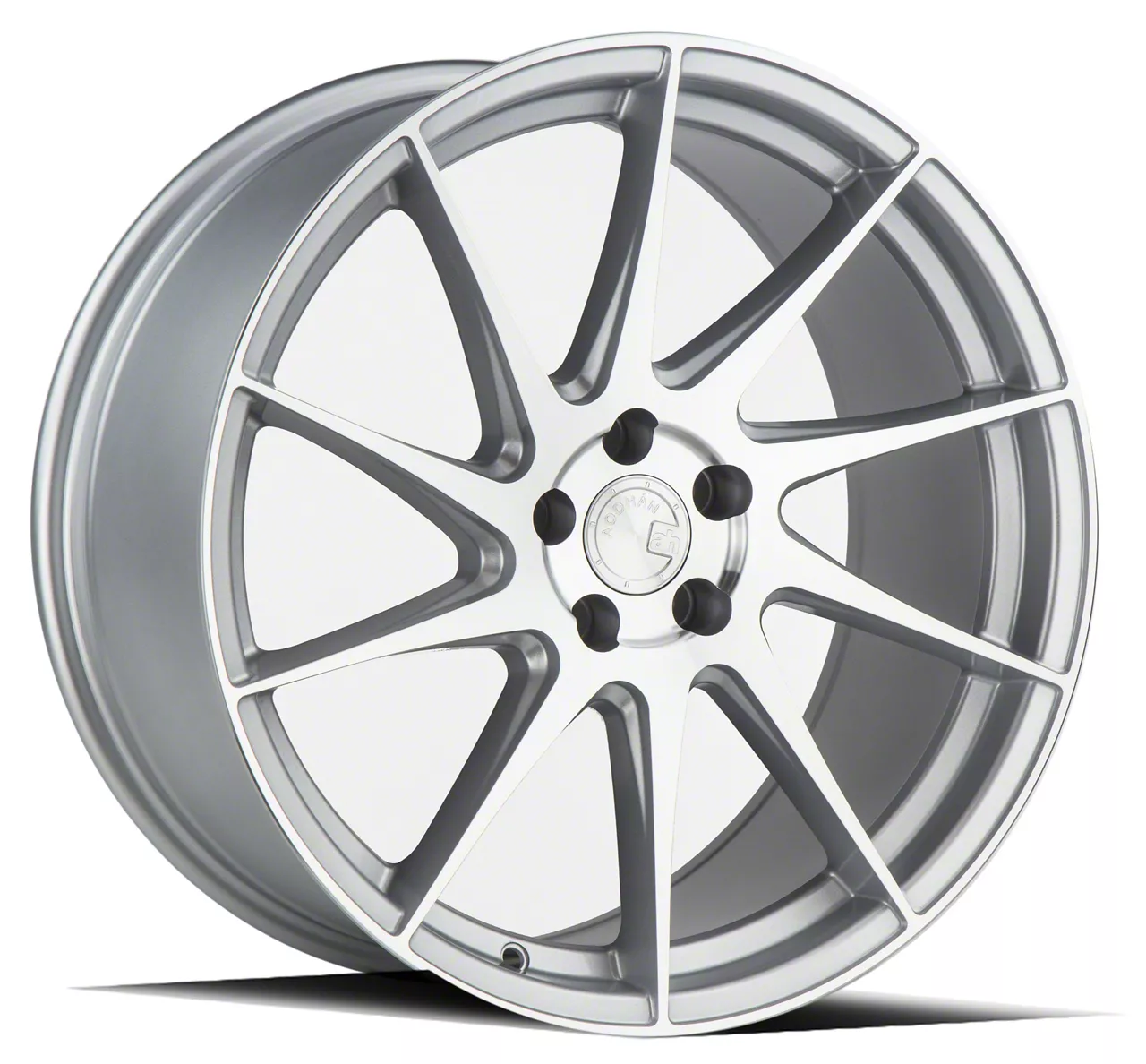 Aodhan Mach-E AH09 Gloss Silver Machined Wheel; Left Directional; 18x8 ...
