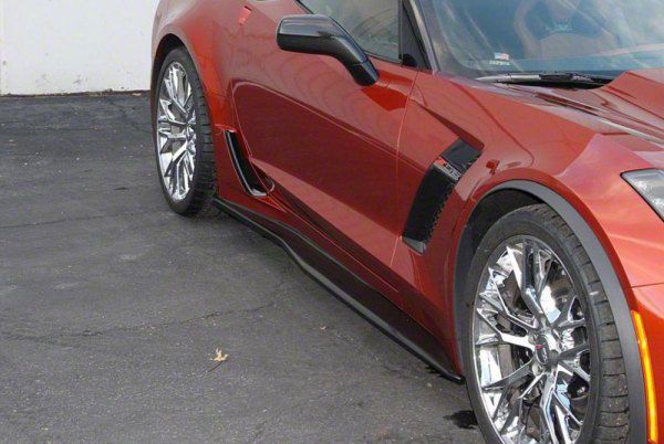 APR Performance Corvette Side Rocker Extensions; Carbon Fiber FS-207028 ...