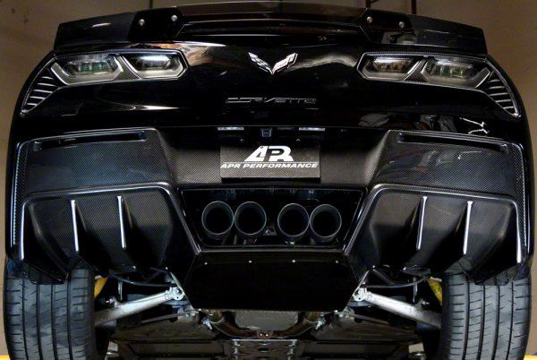 APR Performance Corvette Version 2 Rear Diffuser with Undertray; Carbon ...
