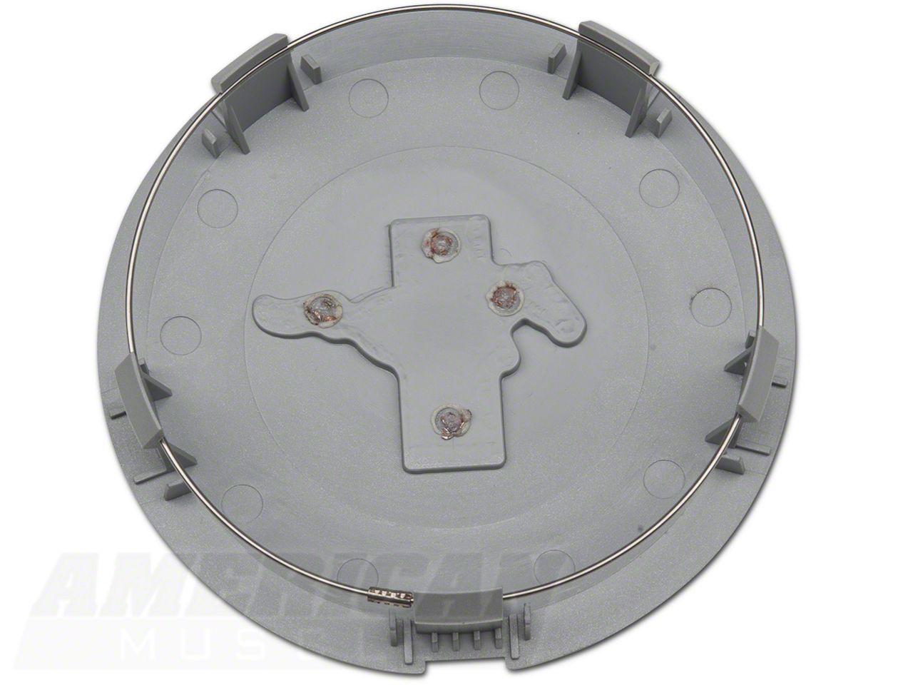 Ford Mustang Pony Wheel Center Cap; Argent Silver with Tri-Bar Pony ...