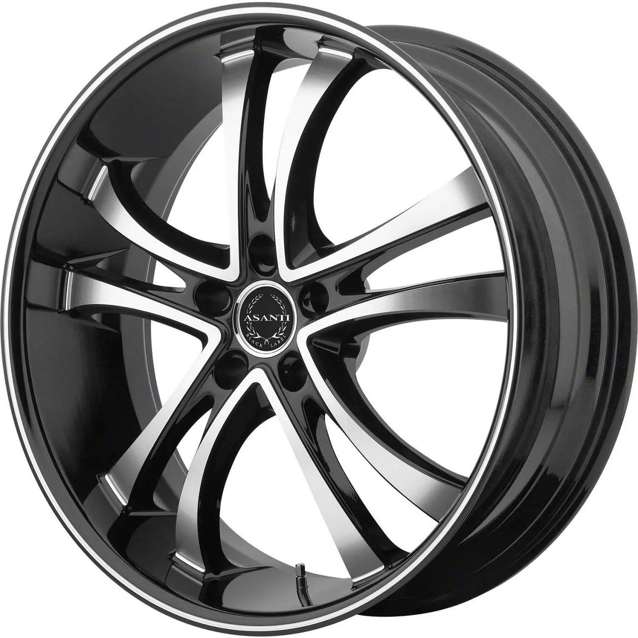 Asanti Charger ABL-6 Machined Face with Black Lip Wheel; 22x10; 20mm ...