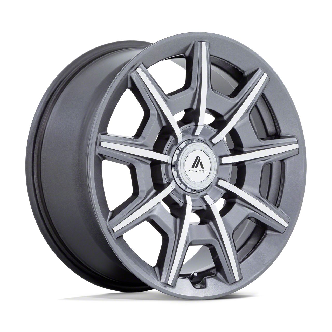 Asanti Camaro Esquire Gloss Anthracite Bright Machined Wheel Asanti Camaro Esquire Gloss Anthracite Bright Machined Wheel