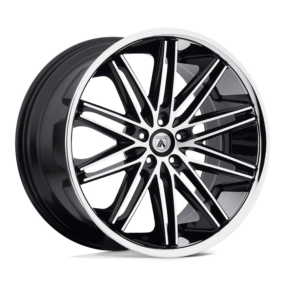 Asanti Camaro Pollux Machined Face with SS Lip Wheel; Rear Only; 22x10 ...