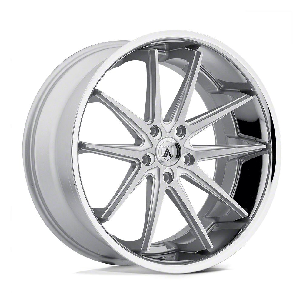 Asanti Camaro Altair Silver Machined with SS Lip Wheel; 20x8.5; 35mm ...