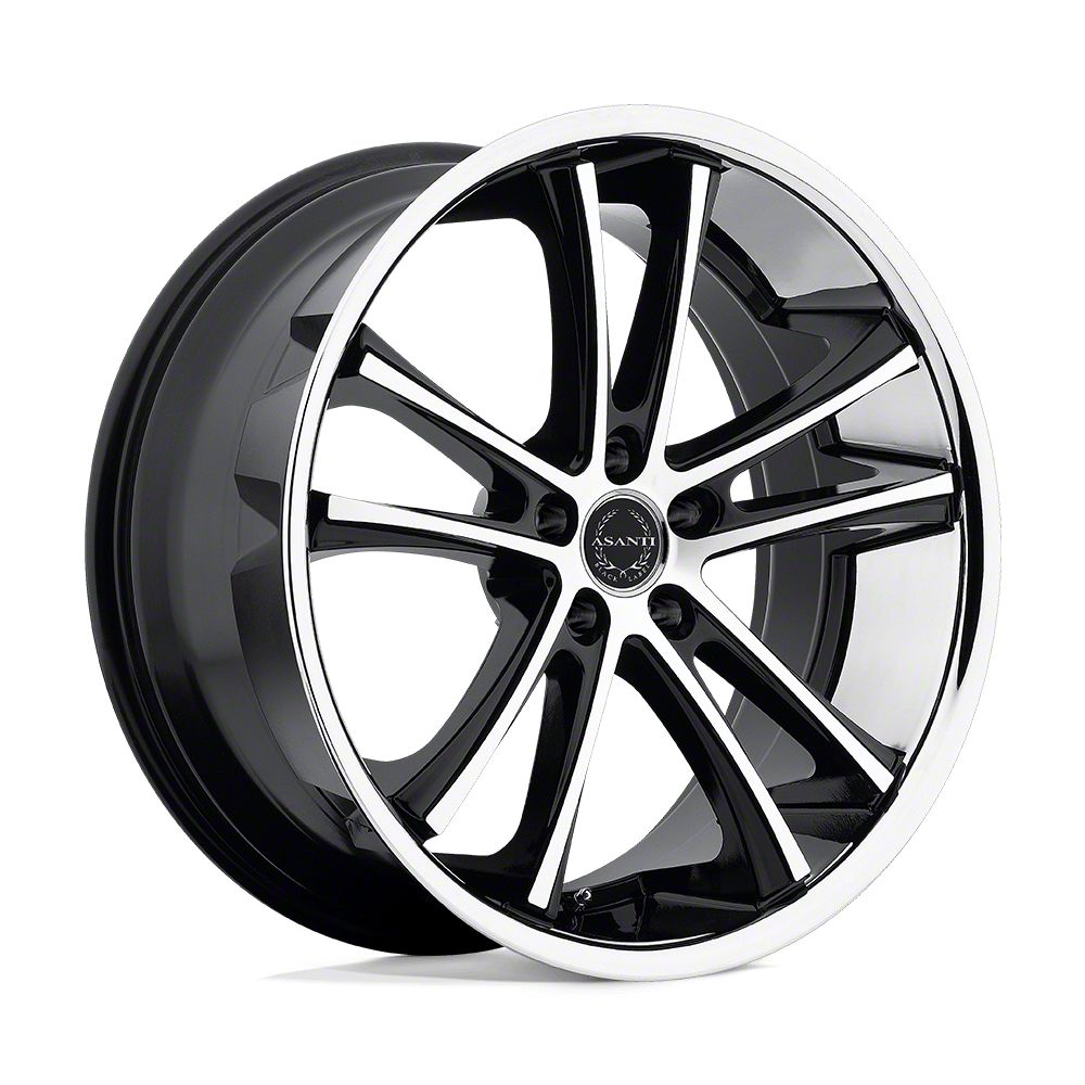 Asanti Camaro Pegasi Machined Black with SS Lip Wheel; Rear Only; 22x10 ...