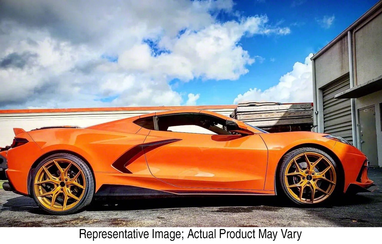 Atomic 6 Carbon Corvette 5VM Style Side Skirts; Visual Carbon Fiber A6C ...