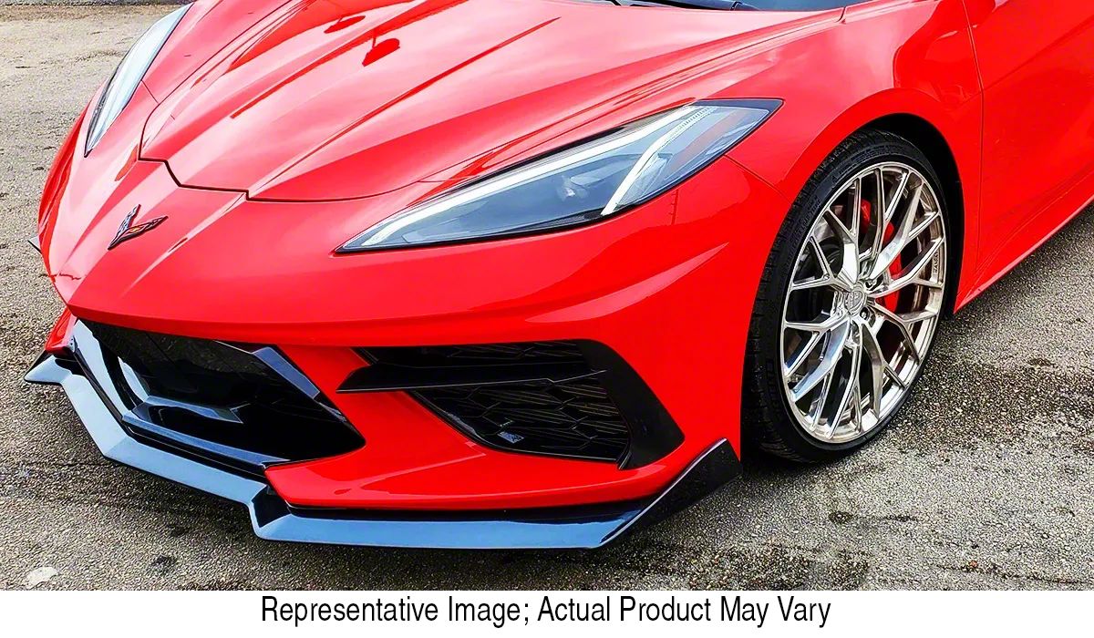 Atomic 6 Carbon Corvette SV7 Style Front Splitter; Carbon Flash ...