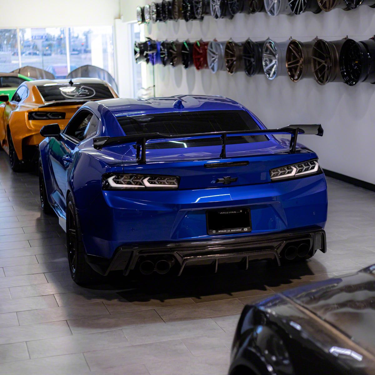 Camaro Stryker Sequential LED Tail Lights; Gloss Black Housing; Clear ...