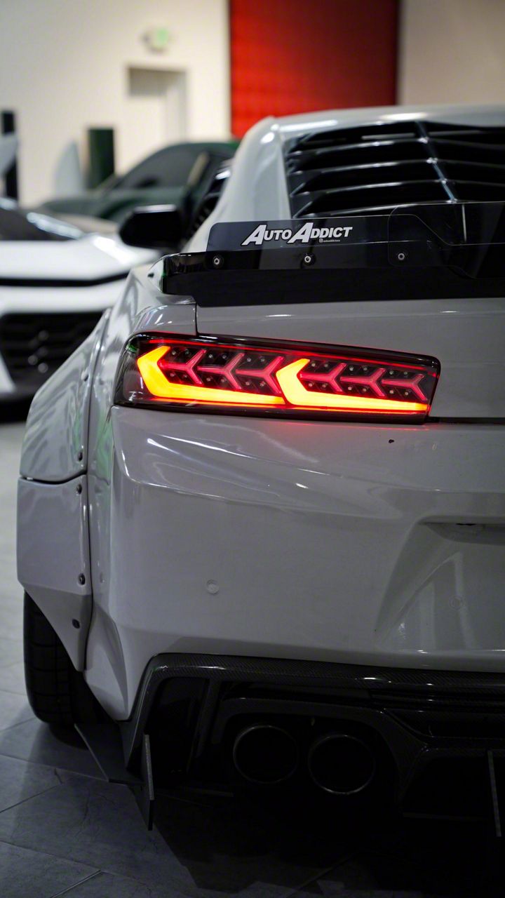Auto Addict USA Camaro Stryker Sequential LED Tail Lights; Gloss Black ...