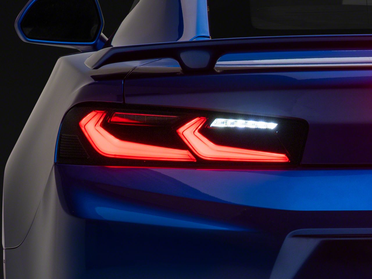 Auto Addict USA Camaro Velox LED Tail Lights; Gloss Black Housing; Red ...