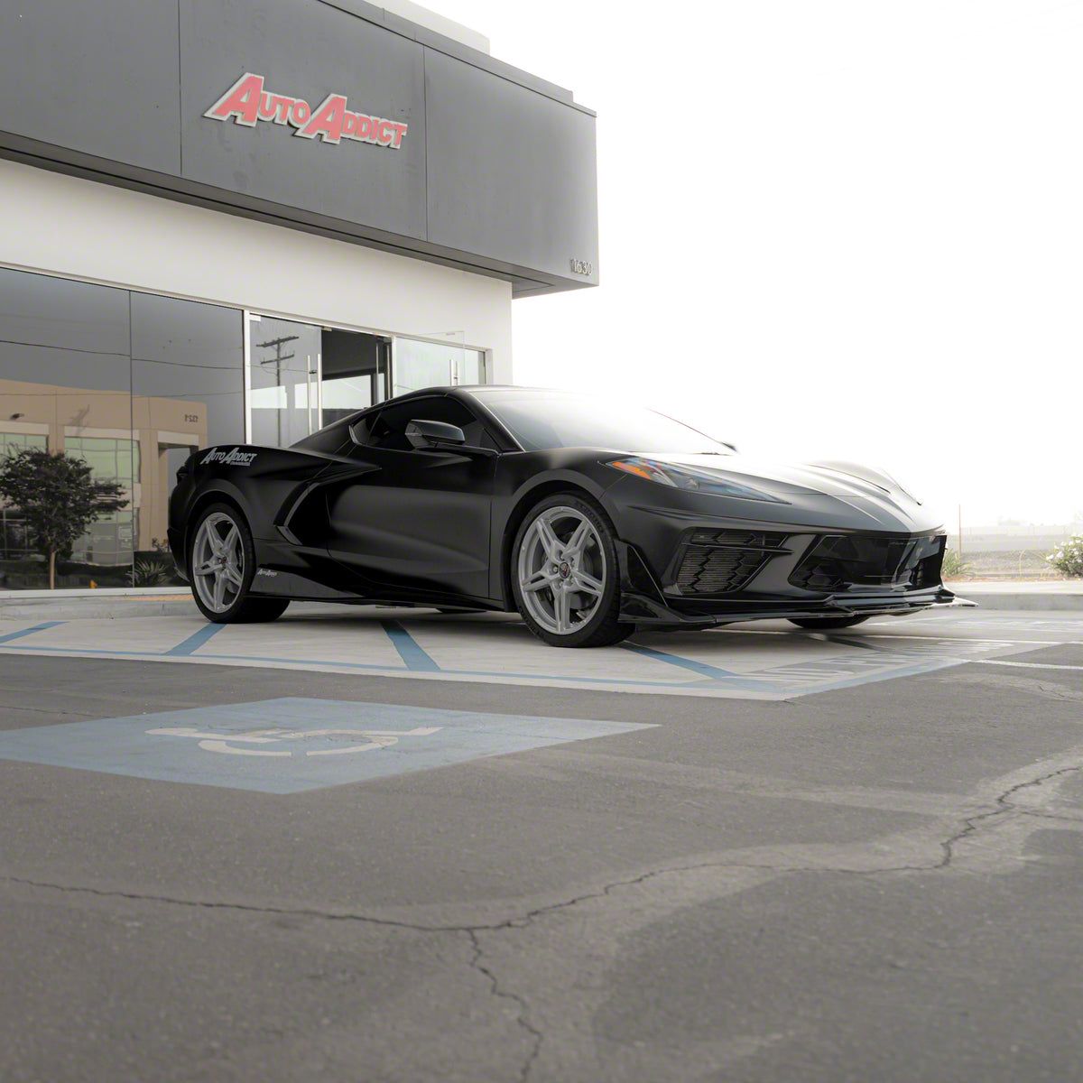 Auto Addict USA Corvette Evo Style Side Skirt Rockers; Gloss Black AA ...