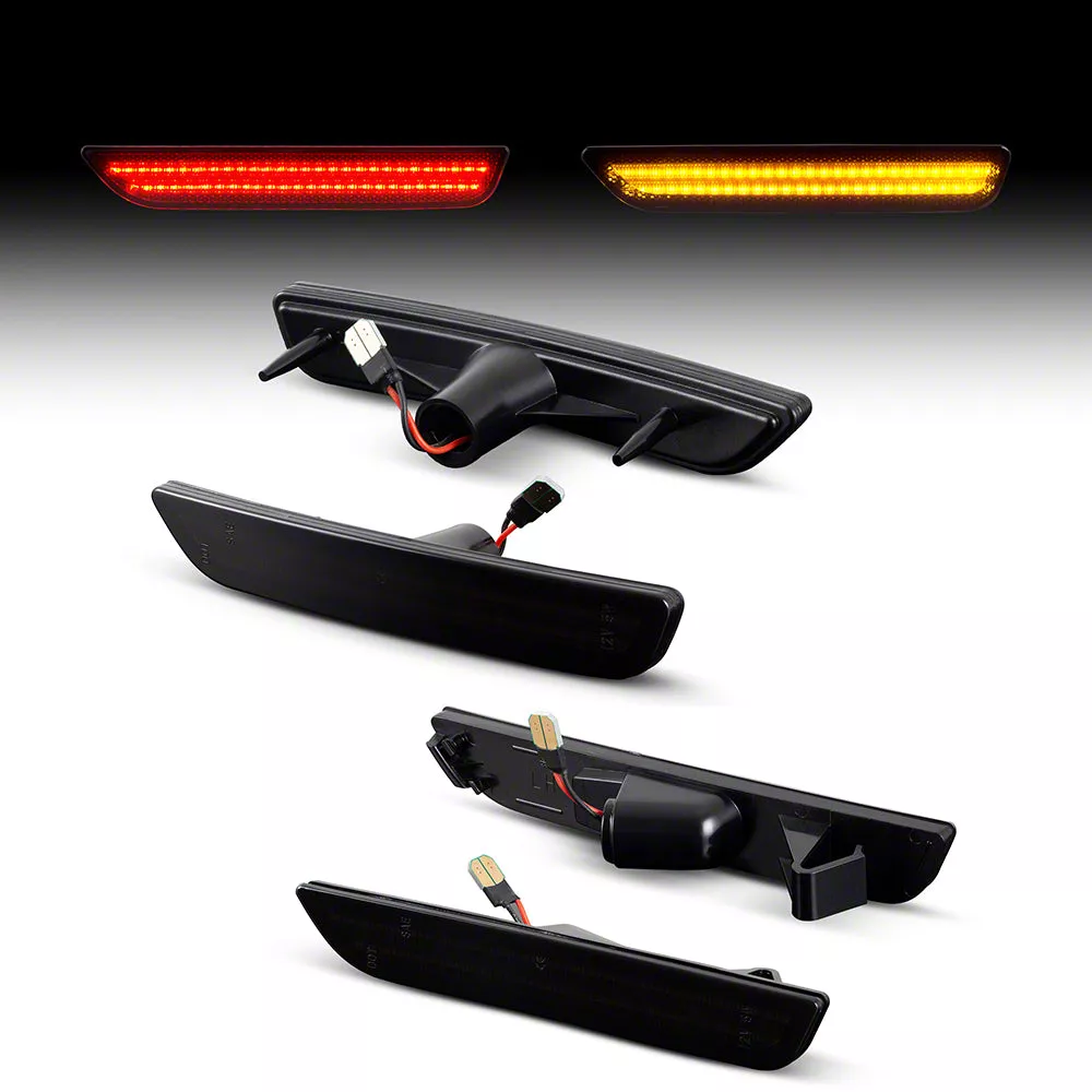 Mustang LED Side Marker Lights; Smoked (10-14 Mustang) - Free Shipping