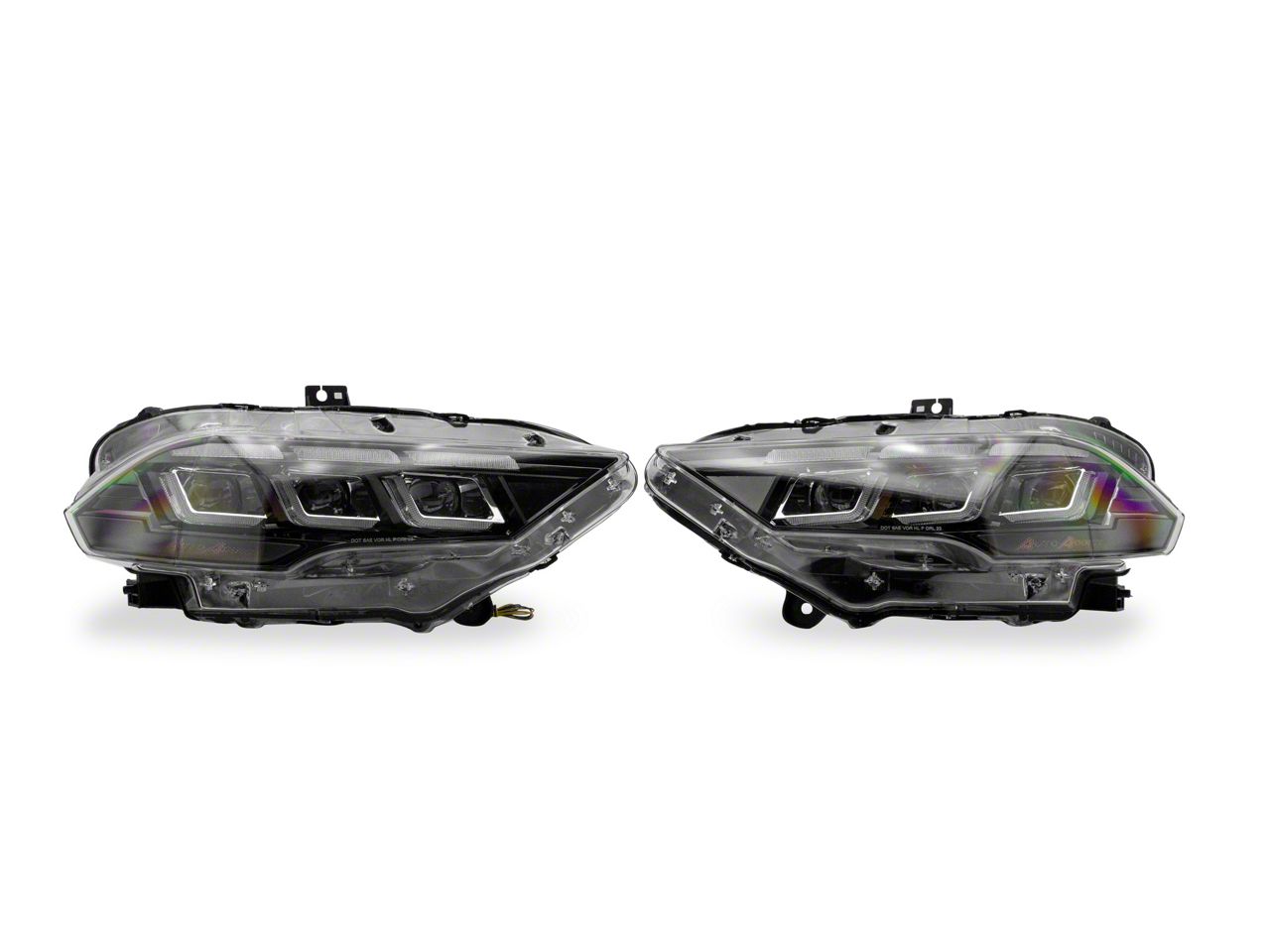 Auto Addict USA Mustang S650 Style Projector Headlights with Amber ...