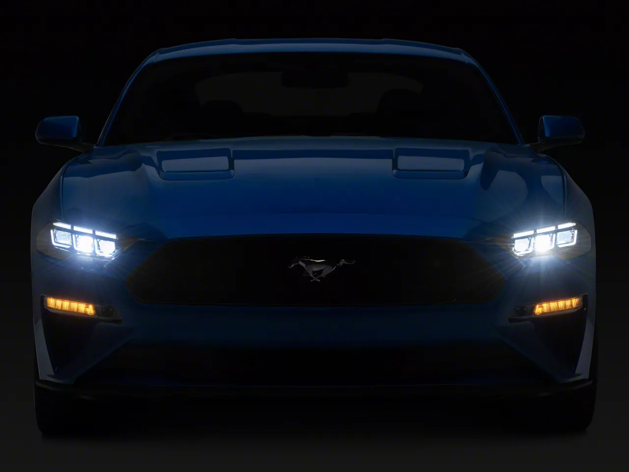 Auto Addict USA Mustang S650 Style Projector Headlights with Amber ...