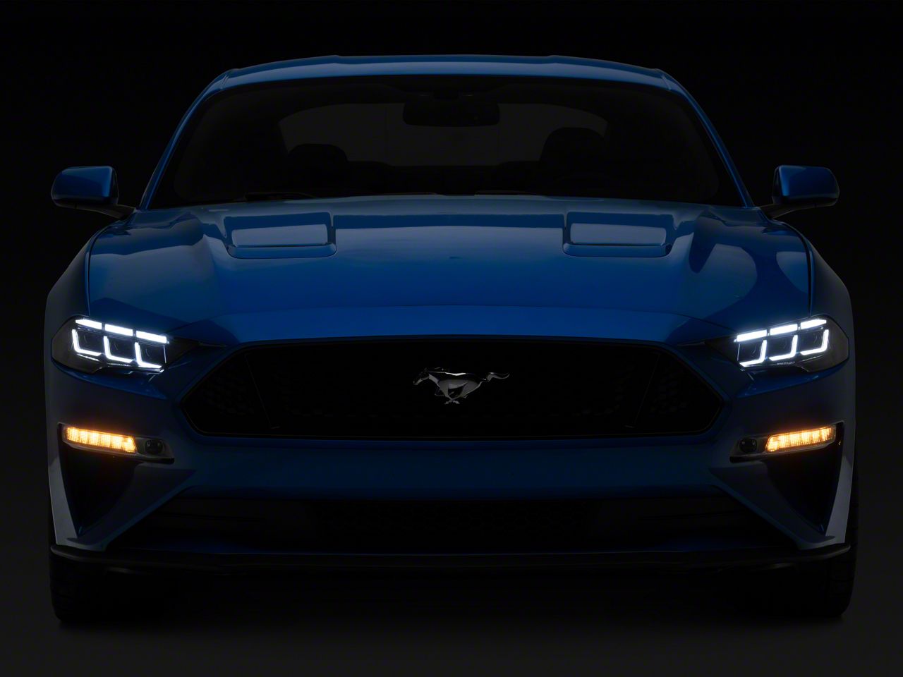 Auto Addict USA Mustang S650 Style Projector Headlights with Amber ...