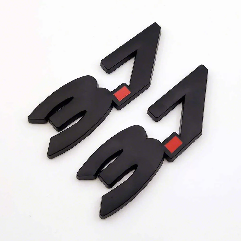 Mustang Fender Emblems; Black (11-17 Mustang V6) - Free Shipping
