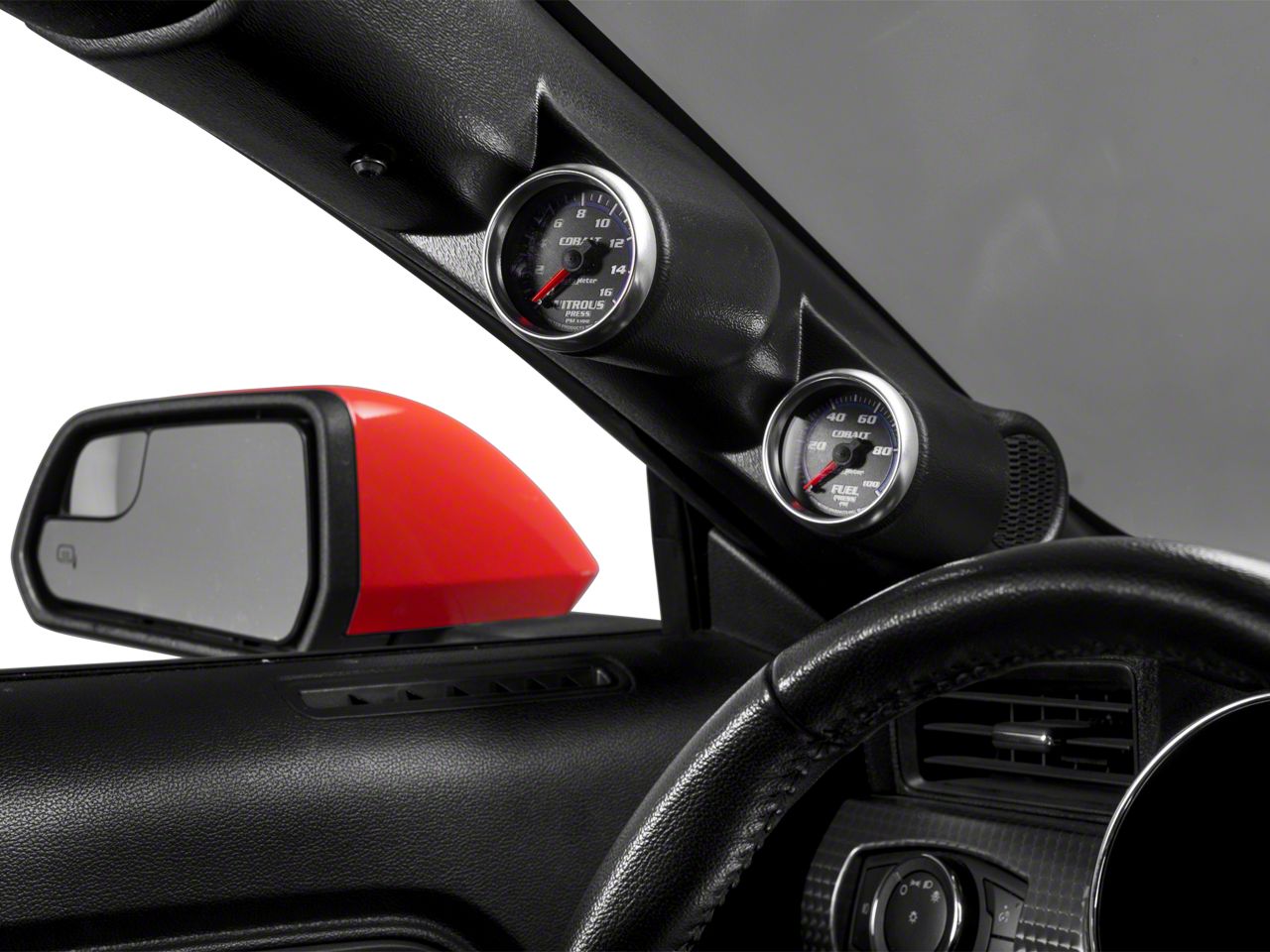 Auto Meter Mustang Full A-Pillar Dual Gauge Pod Mount; 2-1/16 Inch ...