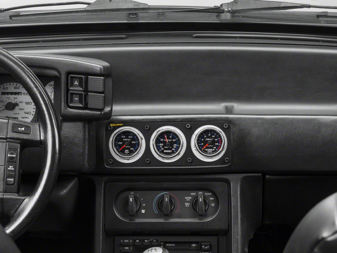 Auto Meter Mustang Gauge Cage; Triple 2-5/8 Inch 50100 (87-93 Mustang ...