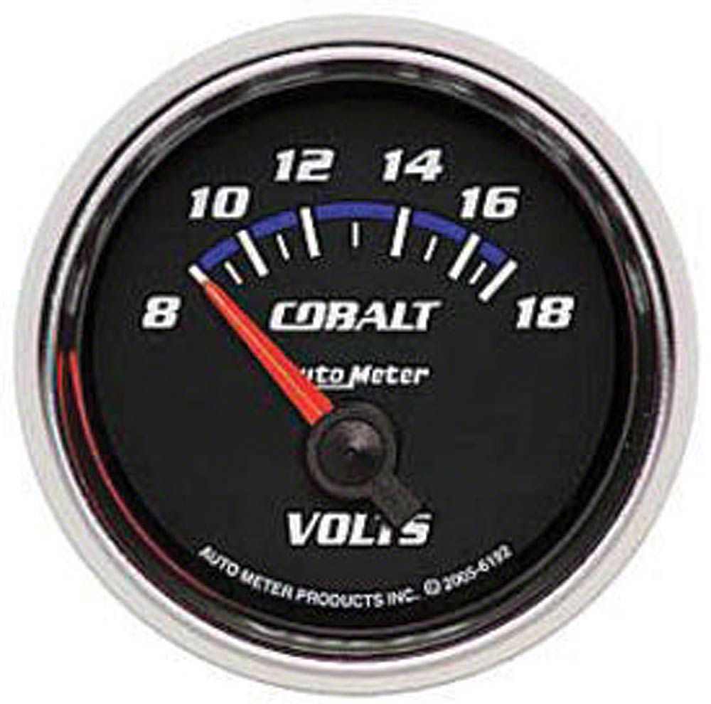 Auto Meter Camaro Cobalt Series 2-1/16-Inch Voltmeter Gauge; 8-18V 6192 (Universal; Some ...