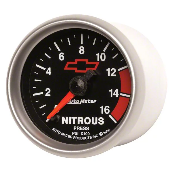 Auto Meter Camaro Chevy Black Series 2-1/16-Inch Nitrous Pressure Gauge ...