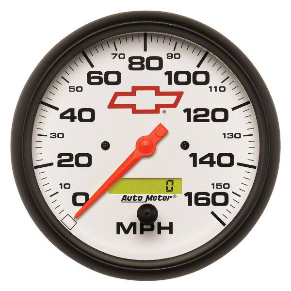 Auto Meter Camaro Chevy White Series 5-Inch Programmable Speedometer; 0 ...
