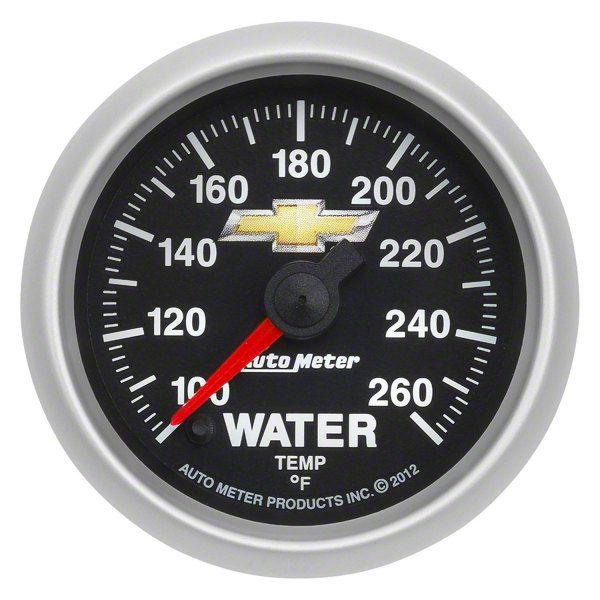 Auto Meter Camaro Chevy Gold Bowtie Series 2-1/16-Inch Water ...