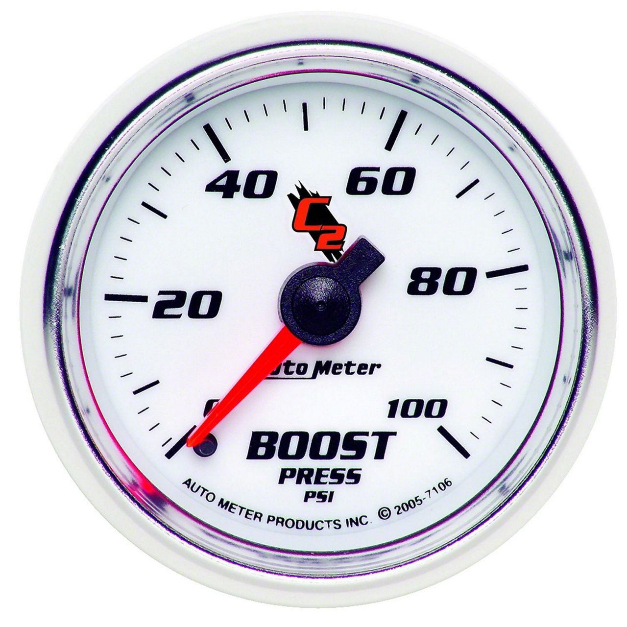 Auto Meter Challenger C2 Series 2-1/16-Inch Boost Gauge; 0-100 PSI ...
