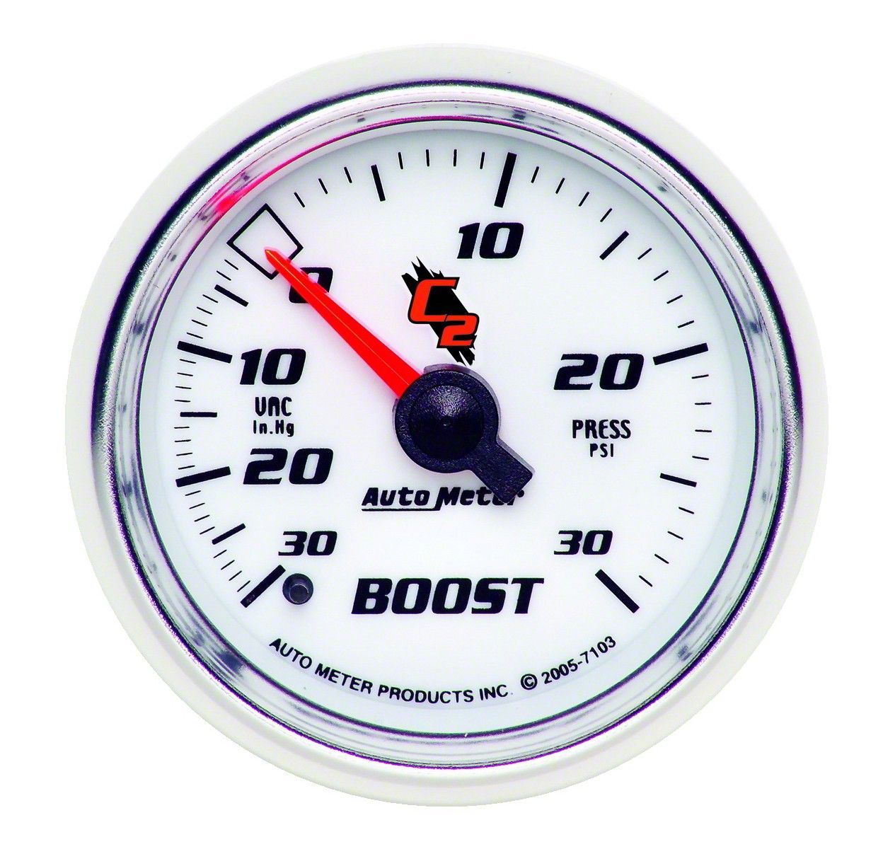 Auto Meter Challenger C2 Series 2-1/16-Inch Boost/Vacuum Gauge; 30 inHG ...