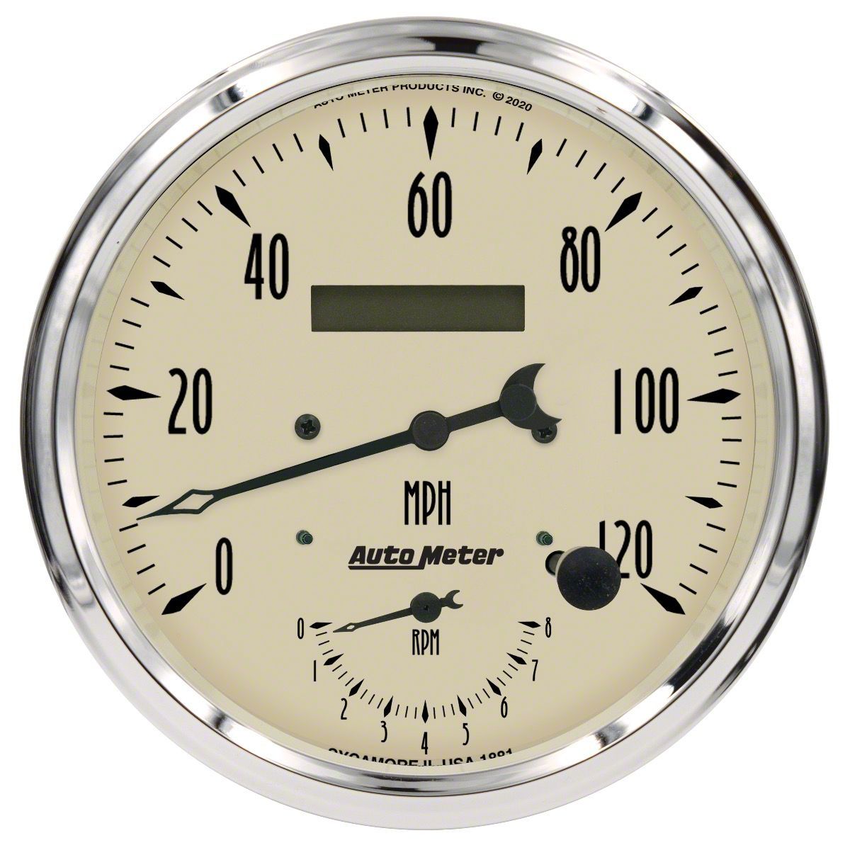 Auto Meter Charger Antique Beige Series 5-Inch Tachometer/Speedometer ...