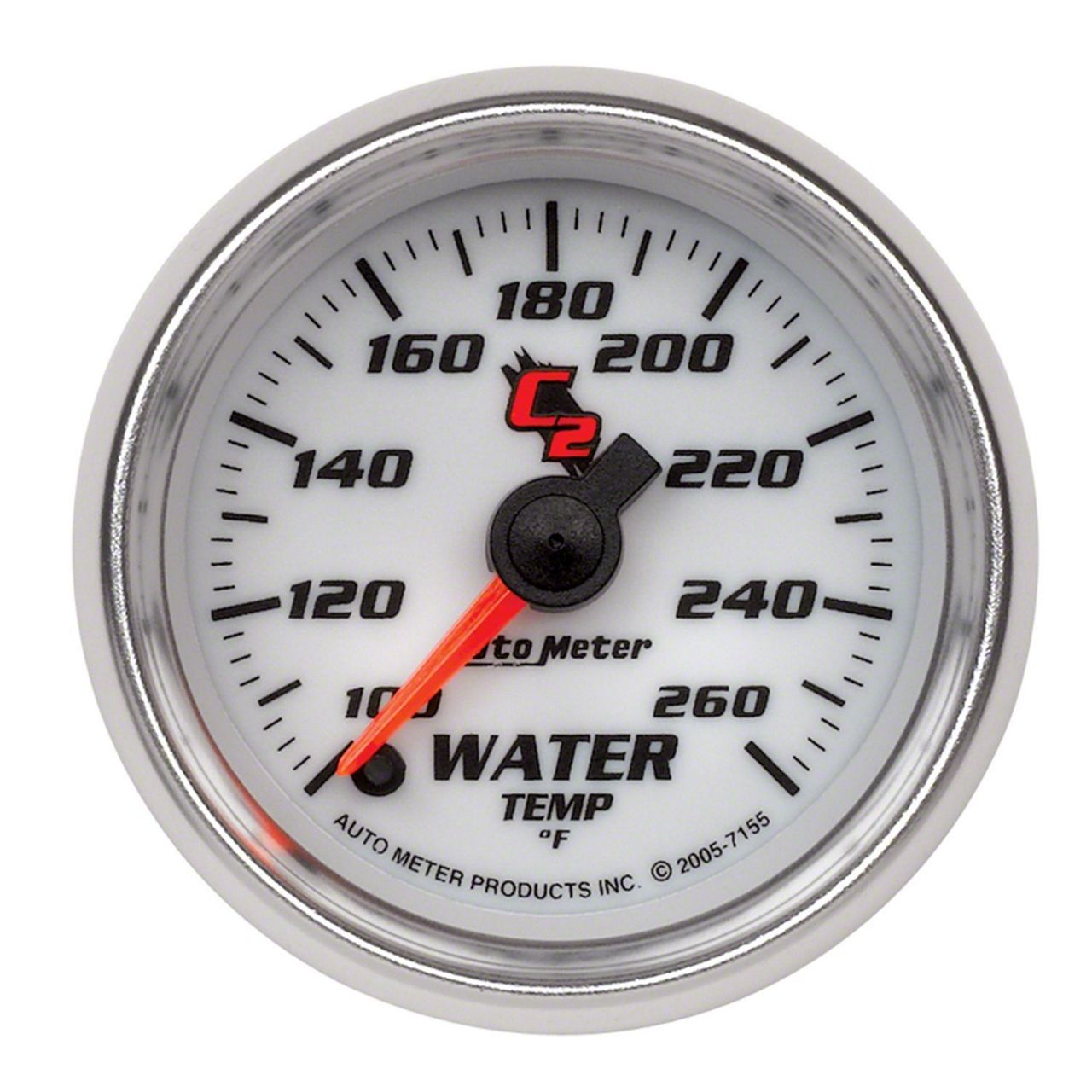 Auto Meter Charger C2 Series 2-1/16-Inch Water Temperature Gauge; 100 ...