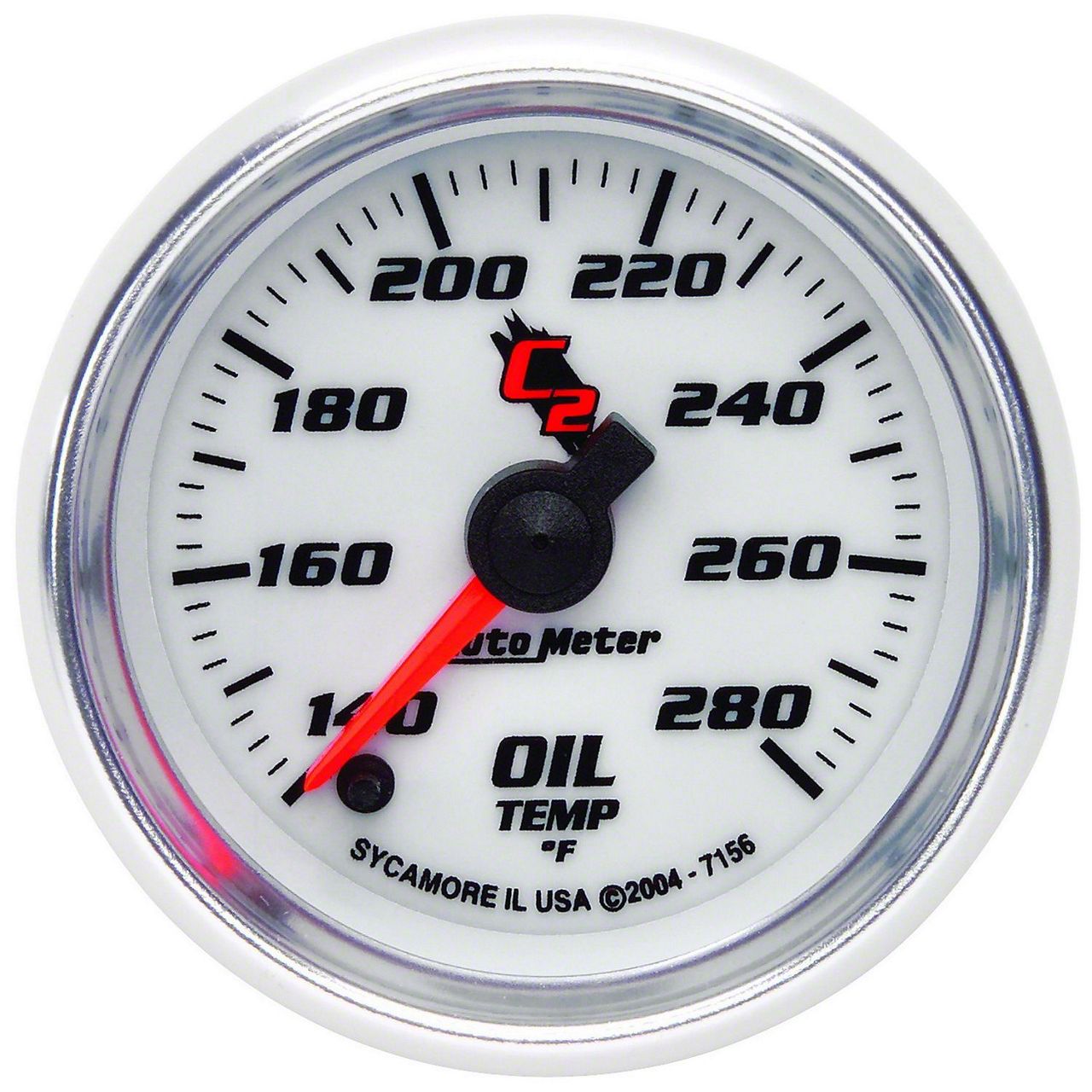 Auto Meter Corvette C2 Series 2-1/16-Inch Oil Tempature Gauge; 140-280 Fahrenheit; Digital ...