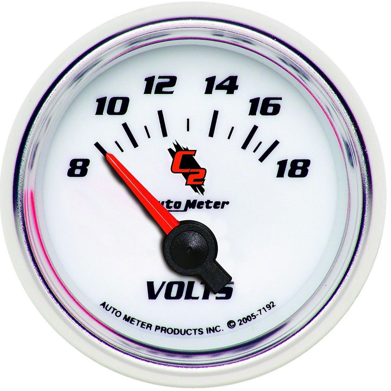 Auto Meter Corvette C2 Series 2-1/16-Inch Voltmeter Gauge; 8-18V 7192 ...