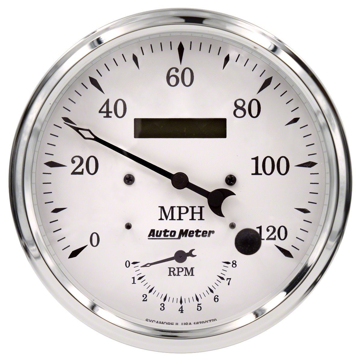 Auto Meter Corvette Old Tyme White Series 5-Inch Tachometer/Speedometer ...