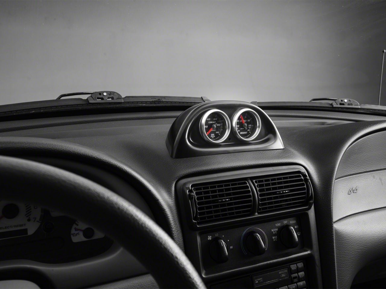 Auto Meter Mustang Dash Top Dual Gauge Pod Mount; 2-1/16 Inch 10001 (94 ...