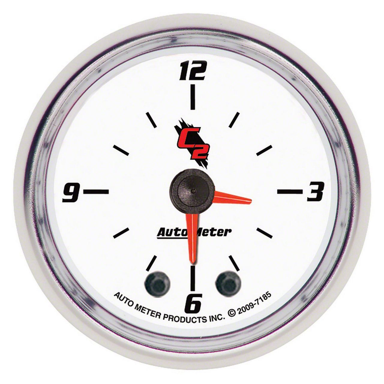 Auto Meter Mustang C2 Series 2-1/16-Inch 12-Hour Clock 7185 (Universal ...