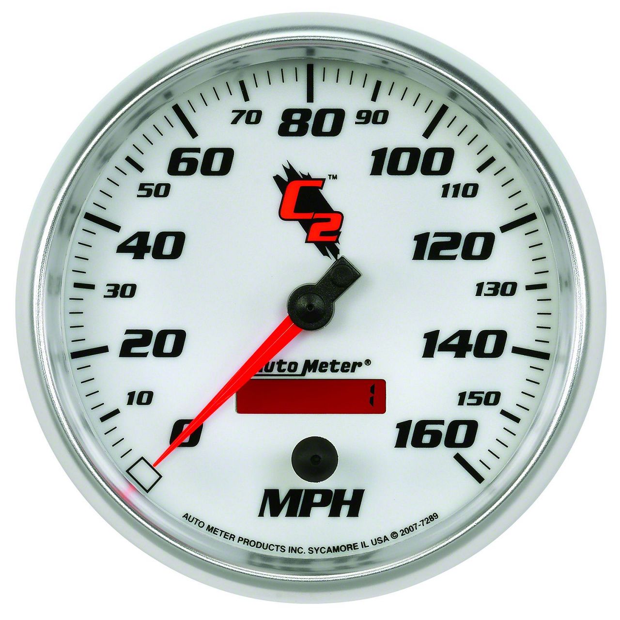 Auto Meter Mustang C2 Series 5-Inch Programmable Speedometer; 0-160 MPH ...