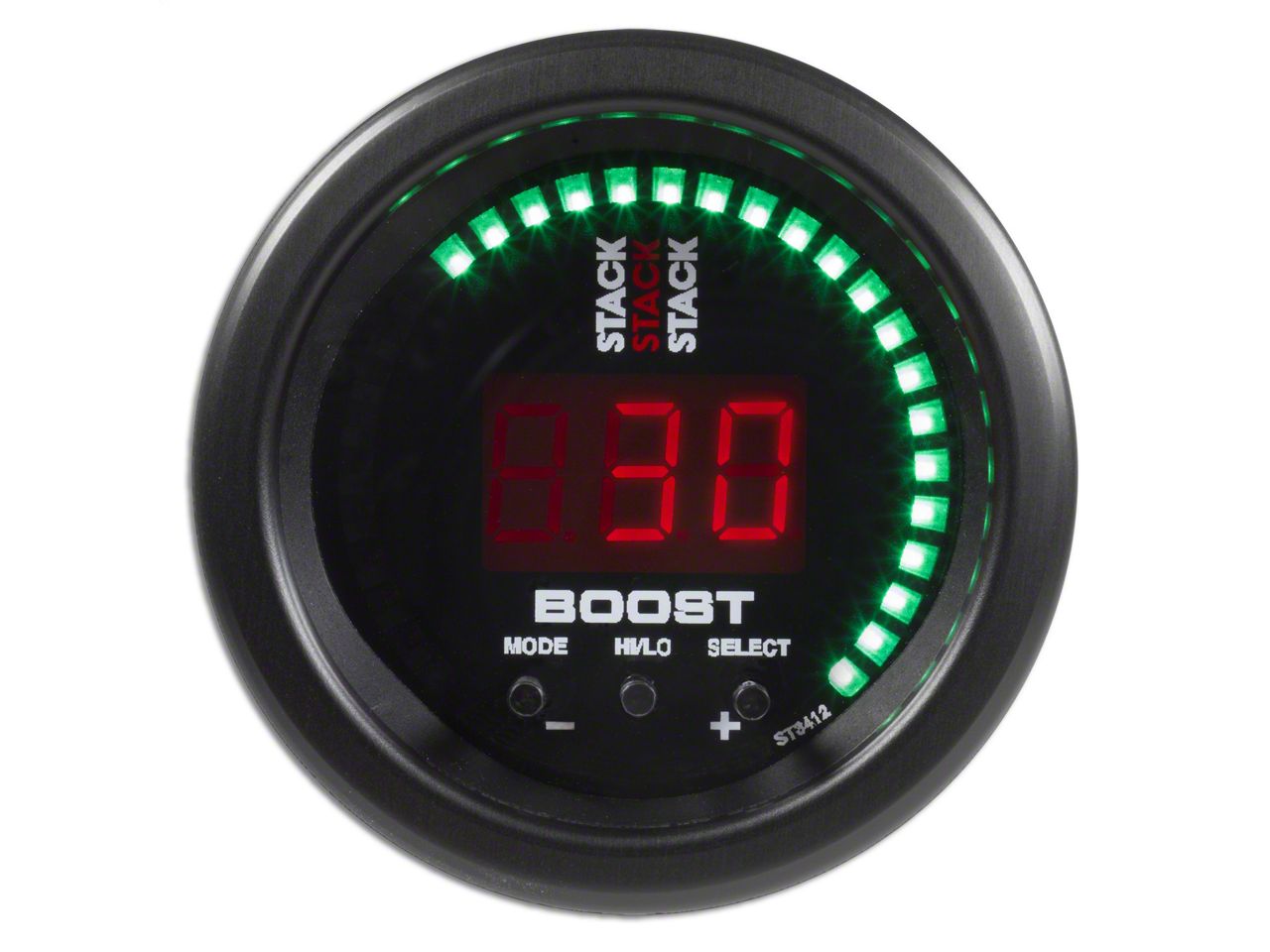 Auto Meter Mustang STACK Black Series 52mm Booster Controller; -1 to +2 ...