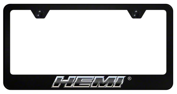 Autogold Challenger HEMI Slant License Plate Frame; Chrome SP.HEM2.CHR ...