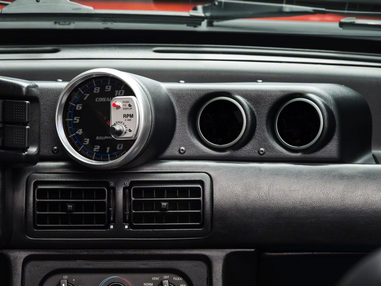 Auto Meter Mustang Dash Top Tachometer and Dual Gauge Pod Mount; 2-1/16 ...
