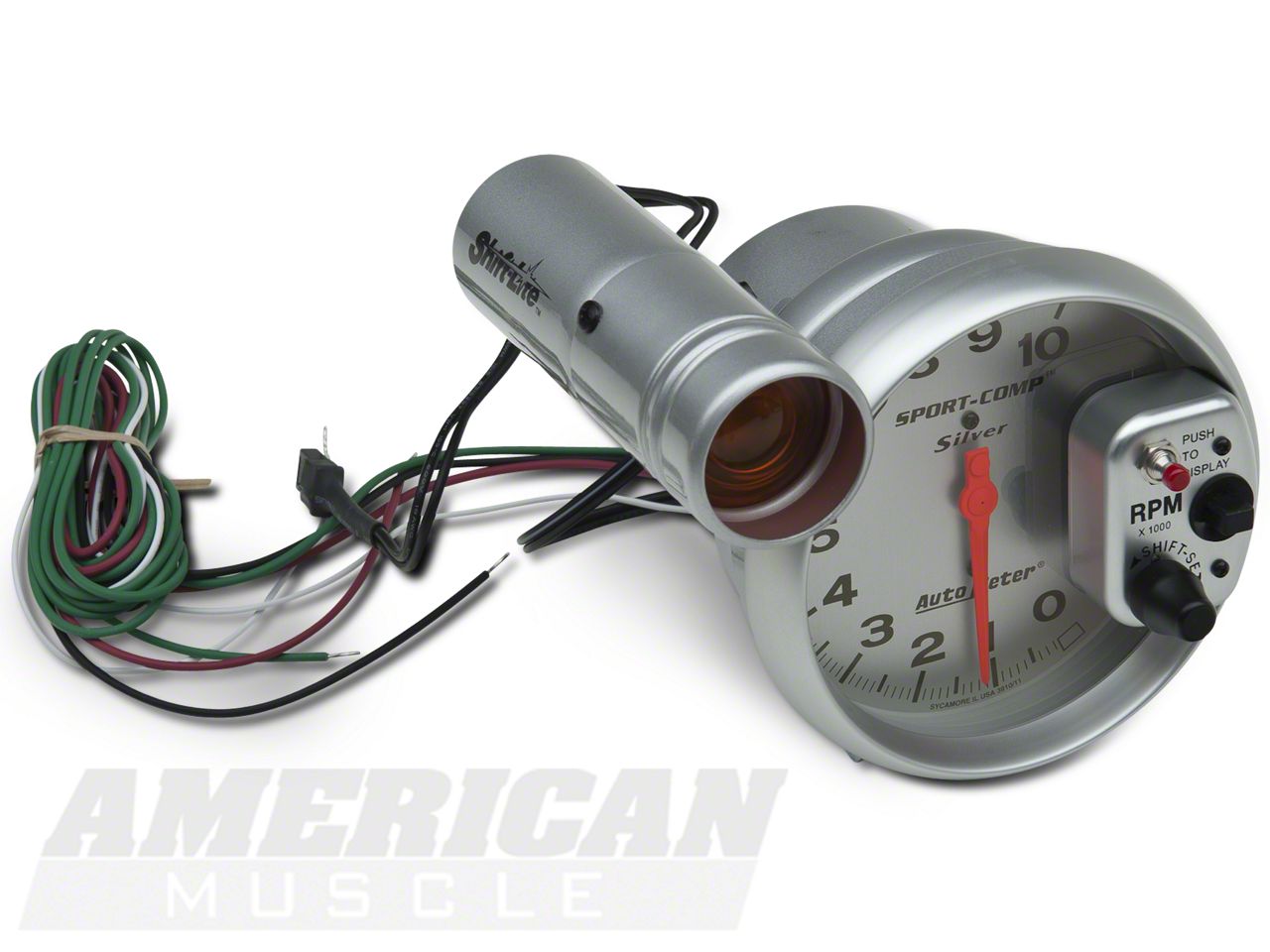Auto Meter Mustang Ultra-Lite Series 5-Inch Pedestal Tachometer with ...
