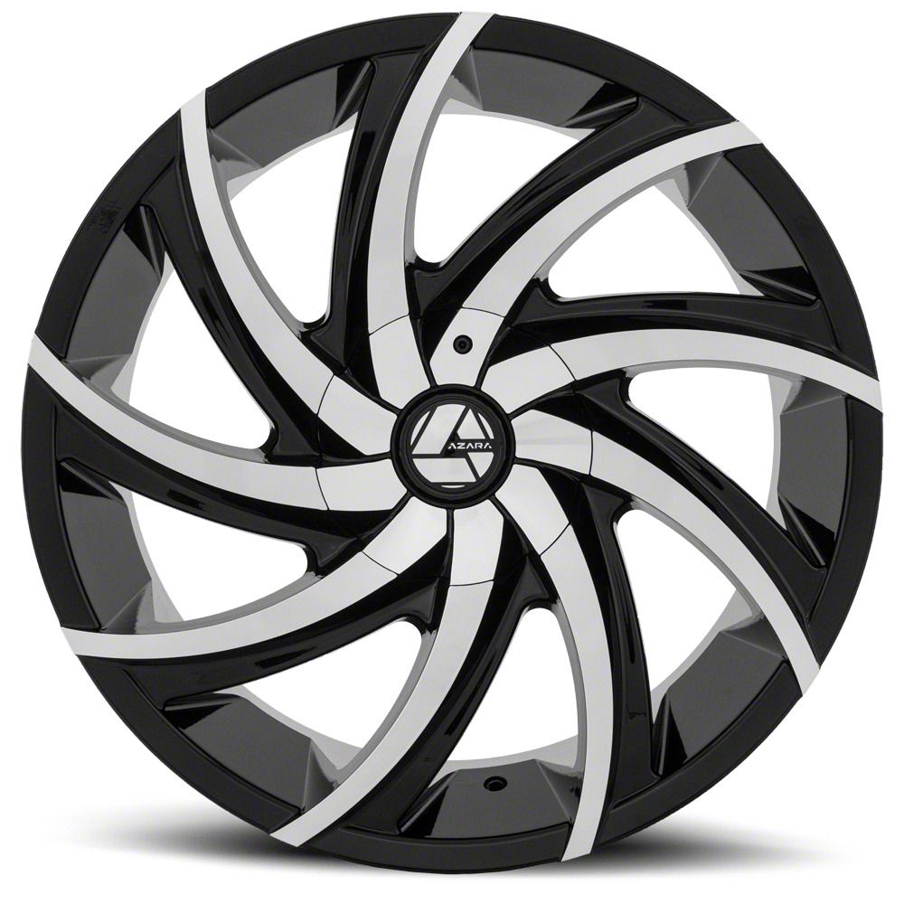 Azara Camaro AZA-503 Gloss Black and Machined Wheel; Rear Only; 26x9.5 ...