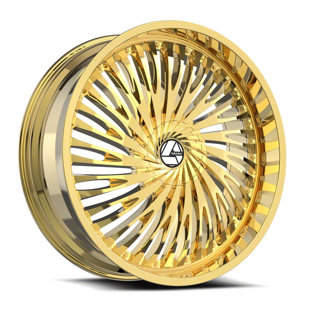 Azara Camaro AZA-526 Gold Wheel; Rear Only; 24x9; 15mm Offset AZA ...